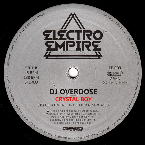 DJ Overdose - On The Silver Globe (Electro Empire) 12" vinyl