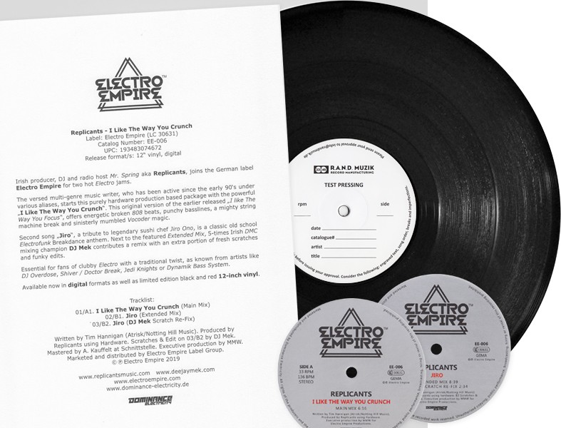 Replicants - I Like The Way You Crunch / Jiro (Electro Empire) 12 ...