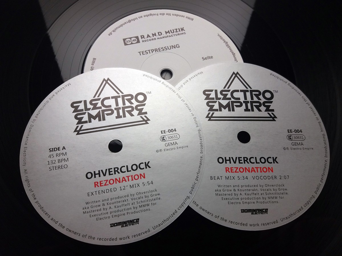 Ohverclock - Rezonation (Electro Empire) 12" test pressing